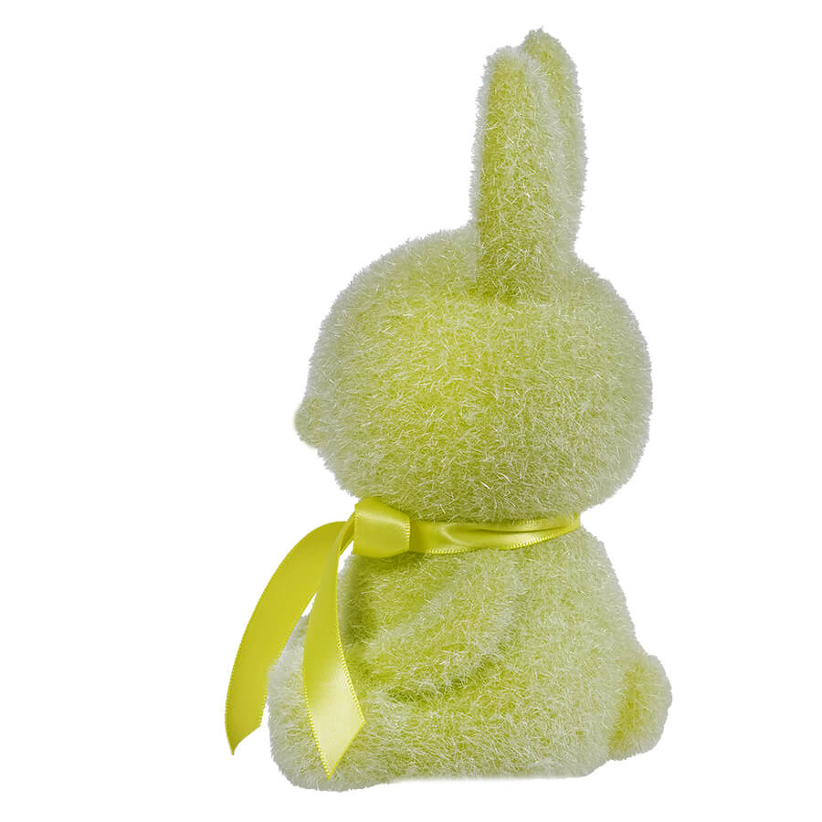 7" Flocked Sitting Green Bunny by One Hundred 80 Degrees – Traditions