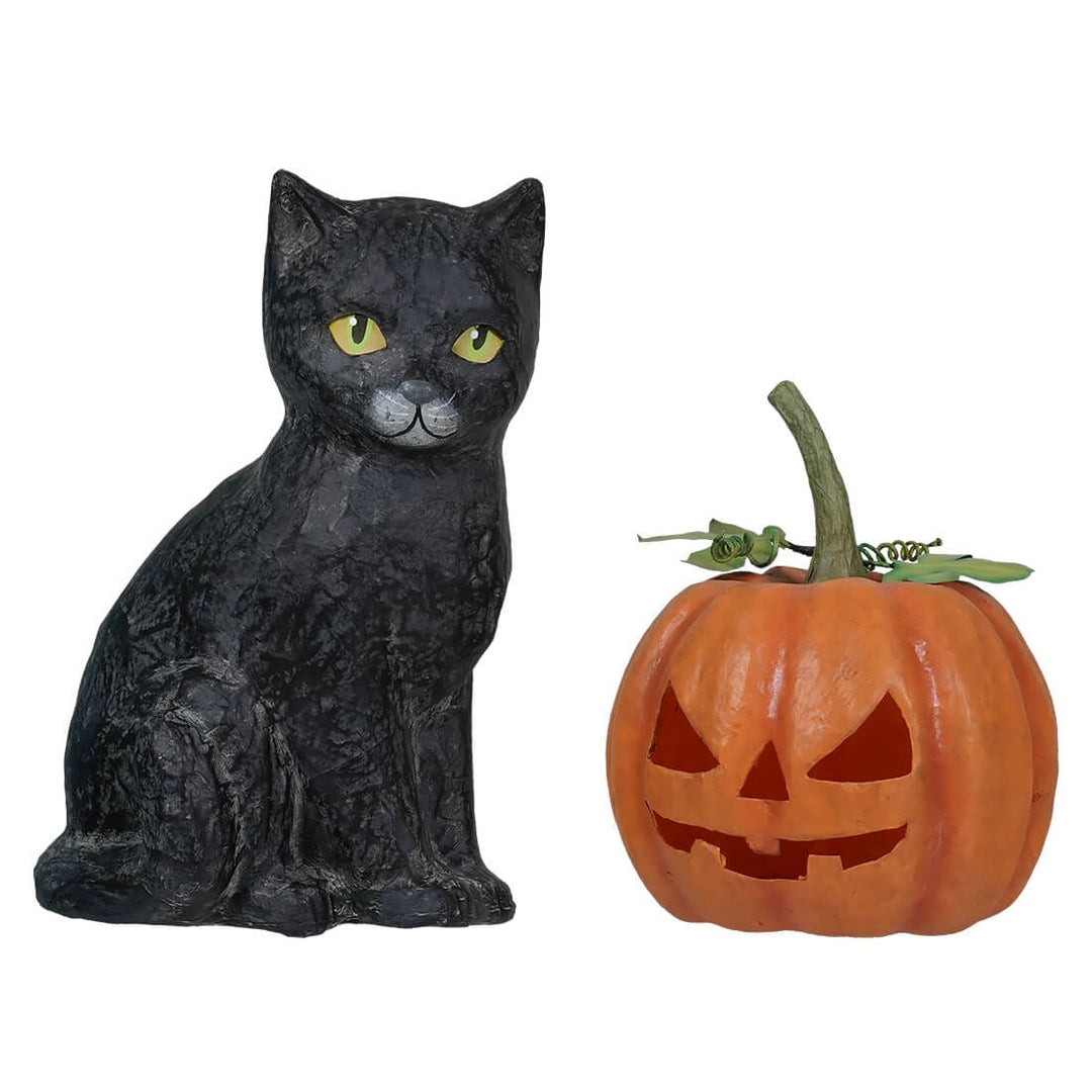 Black Cat Jack O’Lantern by Bethany Lowe Designs – Traditions