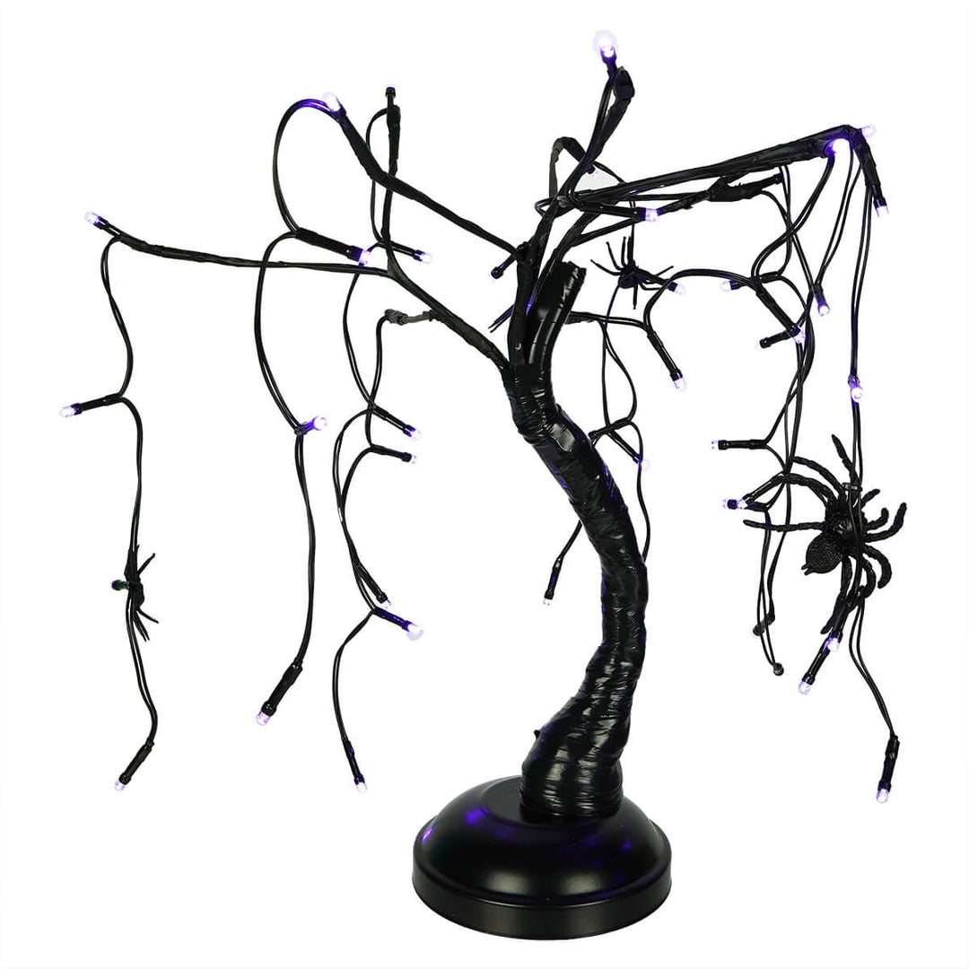 Black Spider Tree With 48 Purple LED Lights by Kurt Adler – Traditions