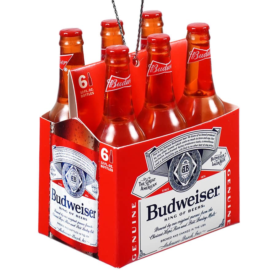 Budweiser® Plastic Bottles 6-Pack Ornament by Kurt Adler – Traditions