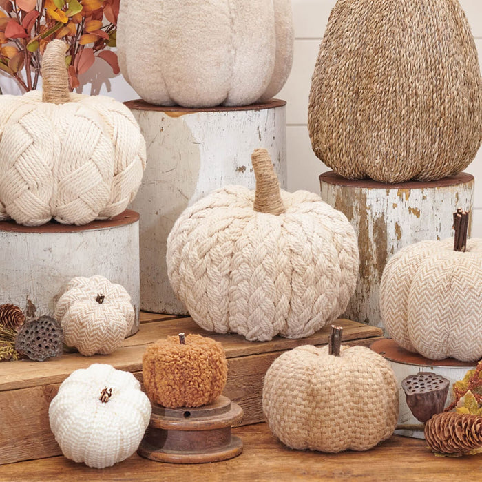 Cream Braided Pumpkin by Primitives by Kathy – Traditions