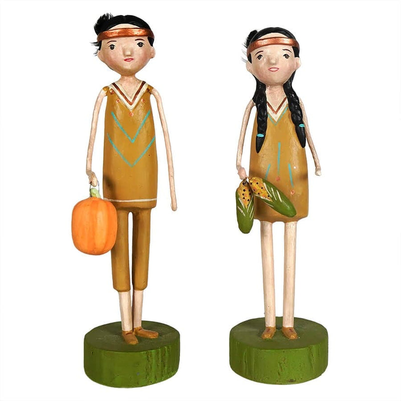 Harvest Native American Figures Set/2 by Michelle Lauritsen for Bethany ...