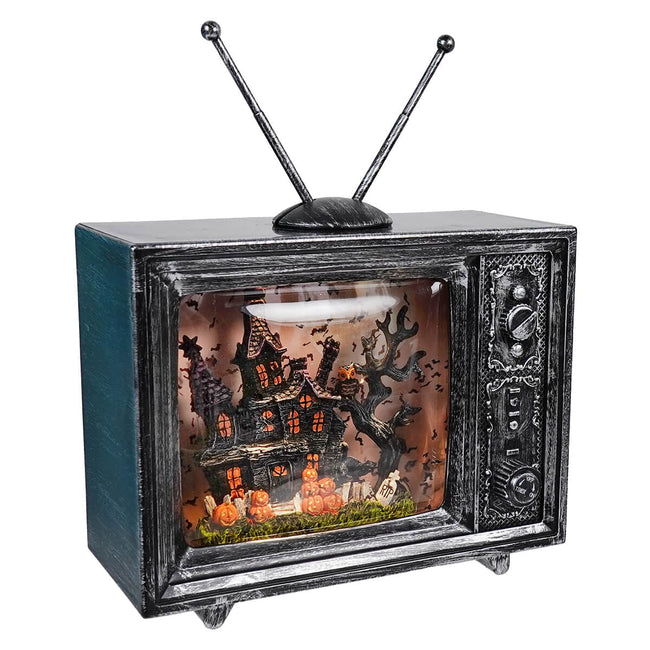 Haunted Manor Musical Lighted Swirling Water TV by RAZ Imports – Traditions