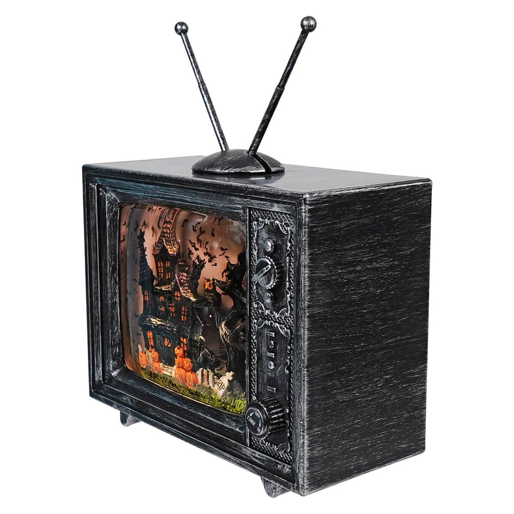 Haunted Manor Musical Lighted Swirling Water TV by RAZ Imports – Traditions
