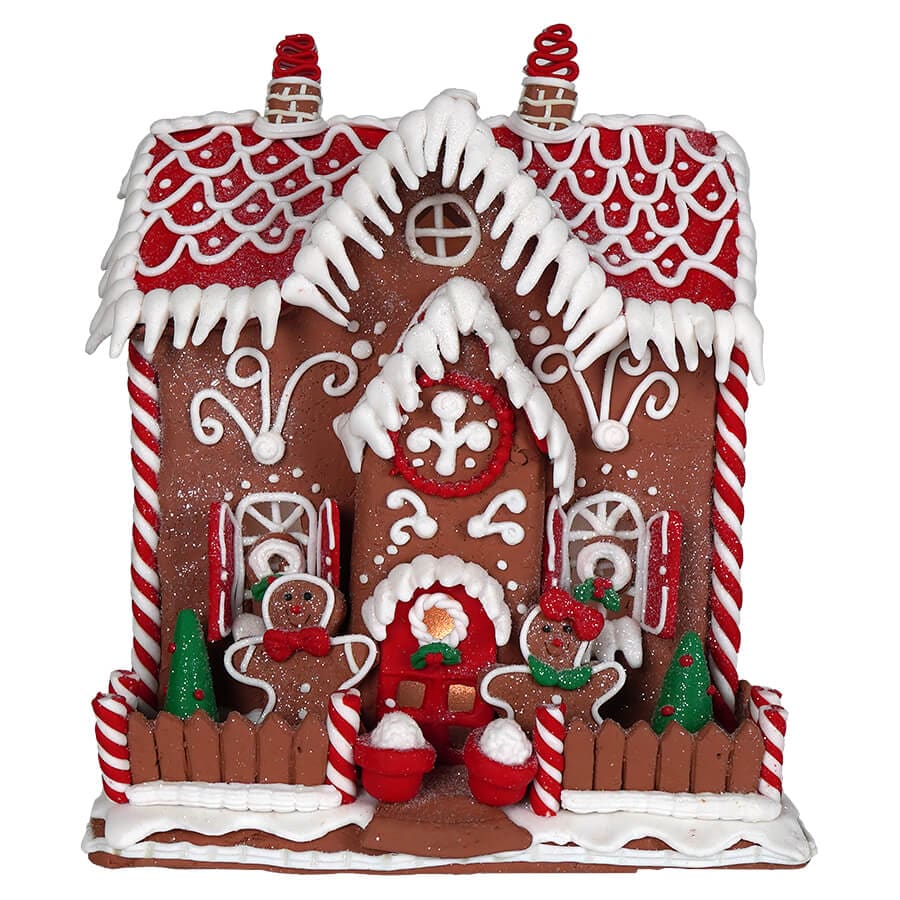 Festive Lighted Gingerbread House for Christmas by Kurt Adler – Traditions
