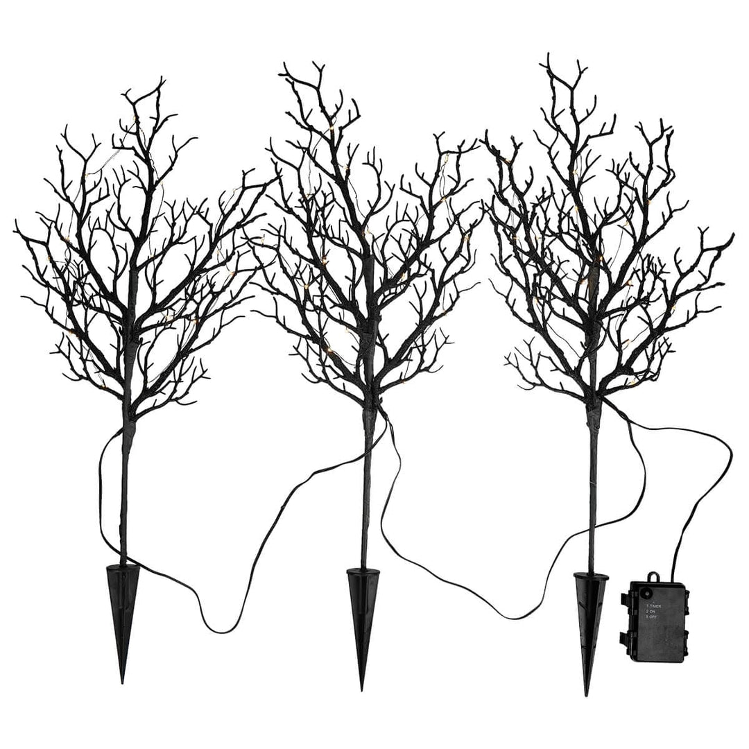 Lighted Halloween Tree Branch Stakes Set/3 by Gerson Companies – Traditions