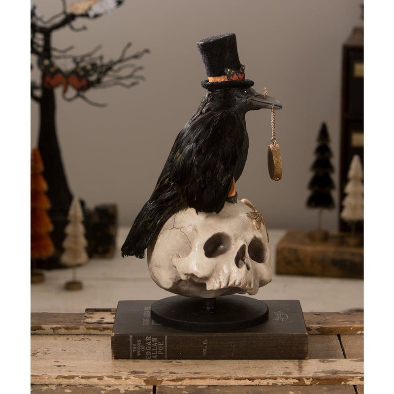 Midnight Crow On Skull by Bethany Lowe Designs – Traditions