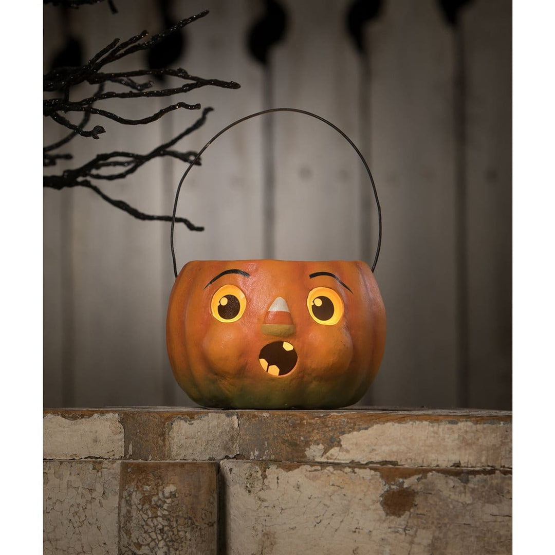 Petite Surprised Candy Corn Pumpkin Bucket by Bethany Lowe Designs ...