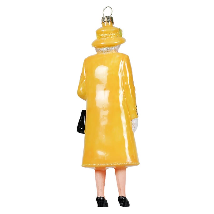 Queen Elizabeth Wearing Yellow Peacoat Ornament by Cody Foster – Traditions