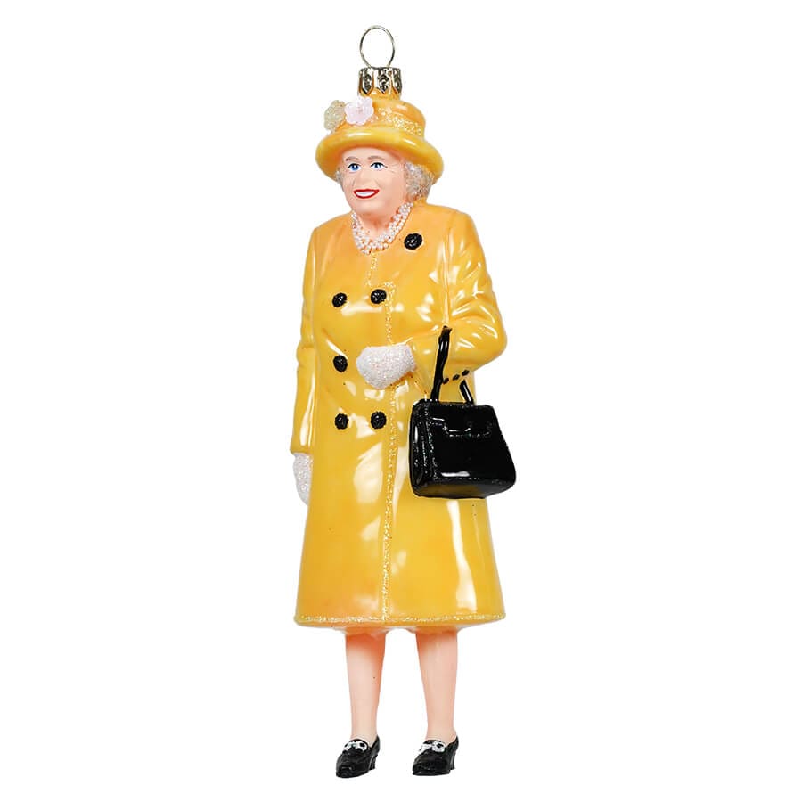 Queen Elizabeth Wearing Yellow Peacoat Ornament by Cody Foster – Traditions
