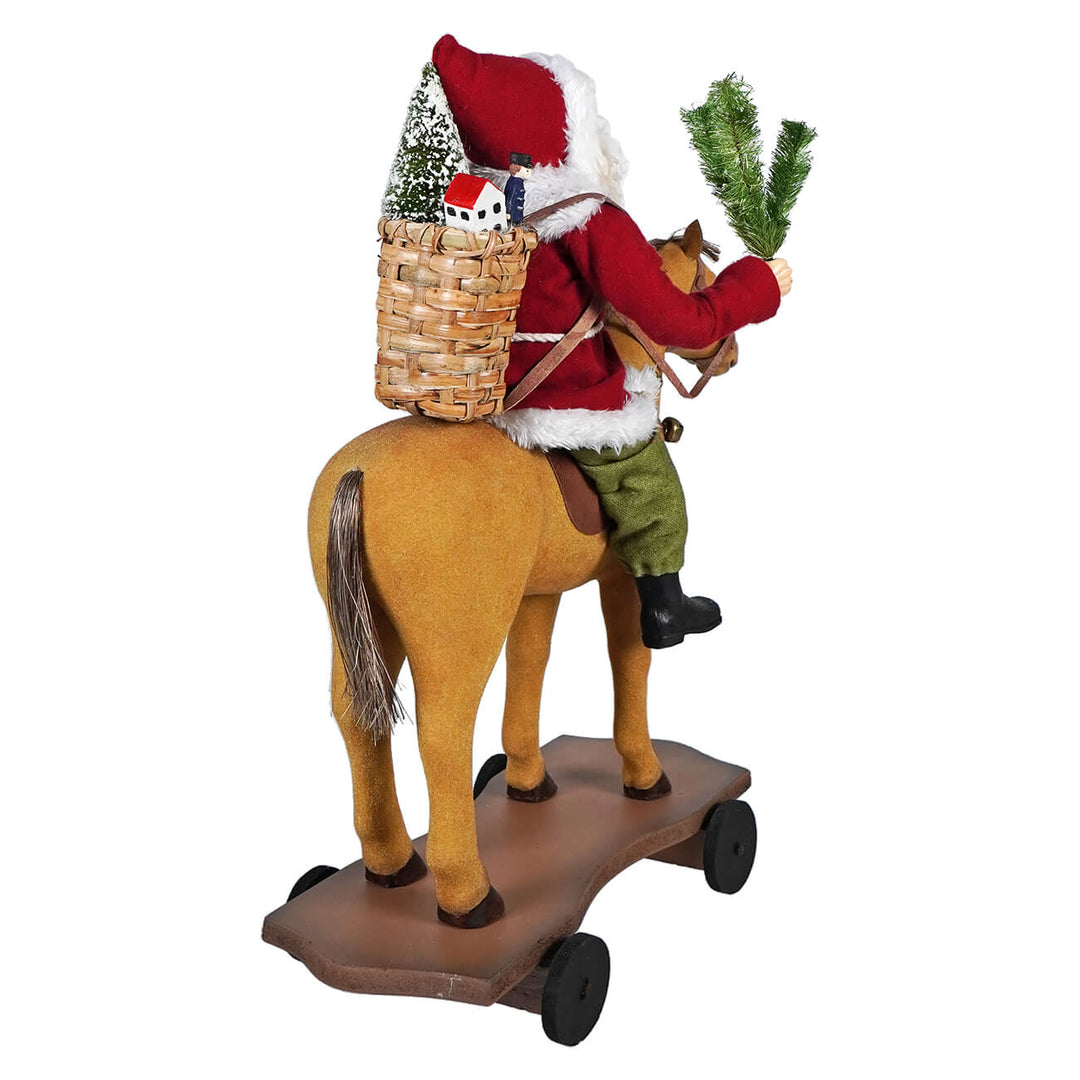 Santa Riding Horse Pull Toy by Bethany Lowe Designs – Traditions
