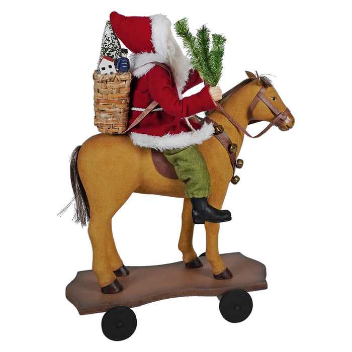 Santa Riding Horse Pull Toy by Bethany Lowe Designs – Traditions