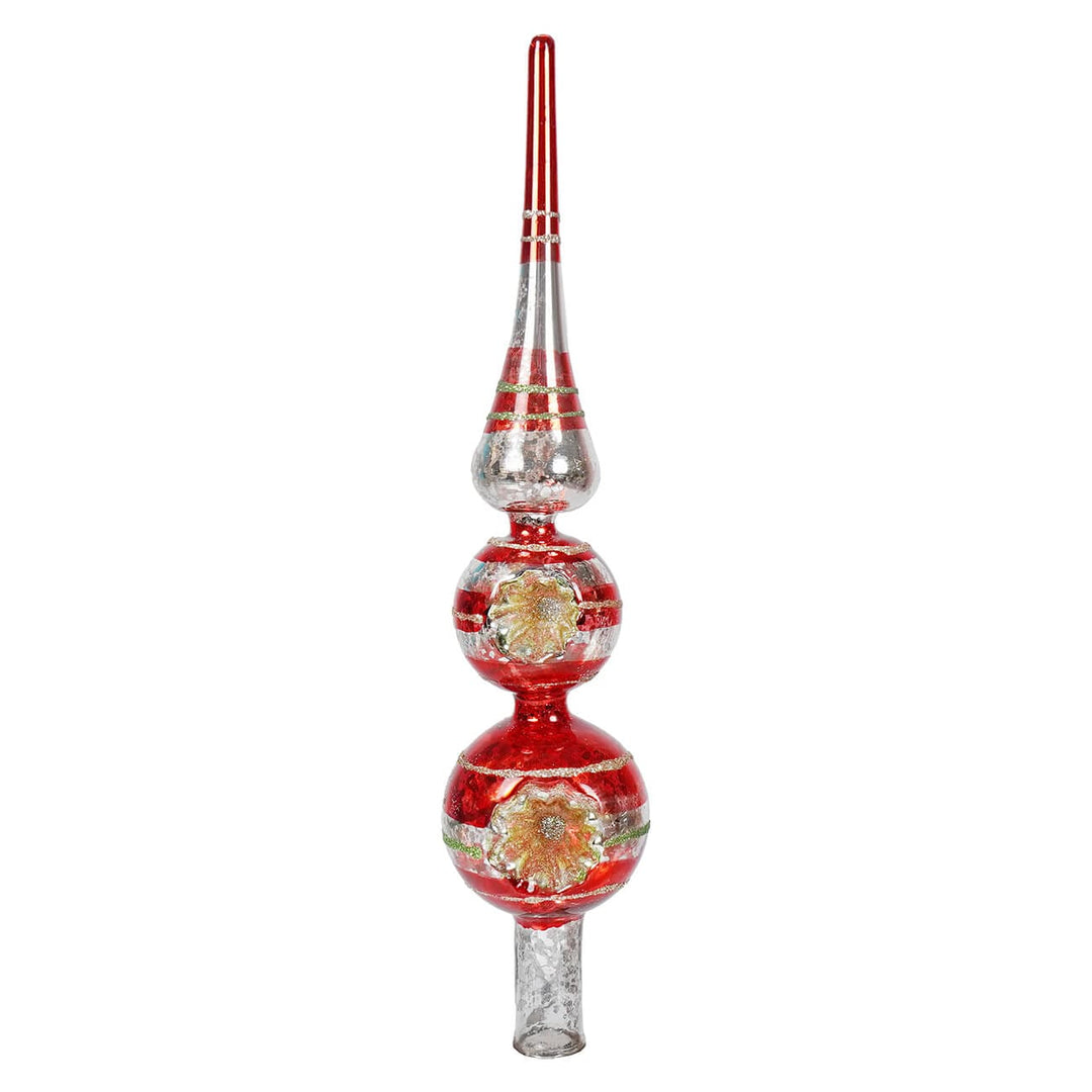 Striped Glass Tree Topper by Ragon House – Traditions