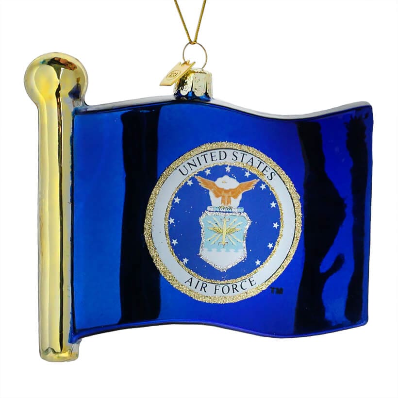 U.S. Air Force Glass Flag Ornament by Kurt Adler – Traditions