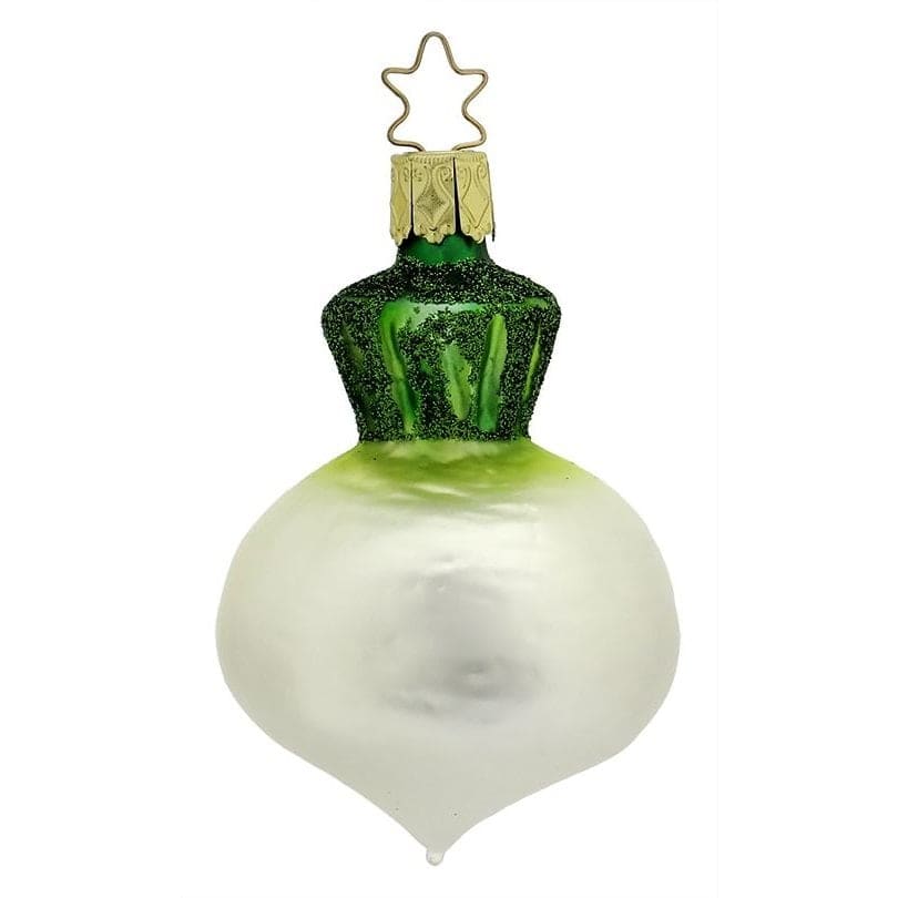 White Radish Glass Christmas Tree Ornament by Inge Glas of Germany ...