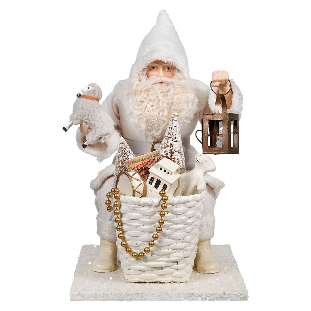 Winter Wishes Santa With Basket Of Toys by Bethany Lowe Designs ...
