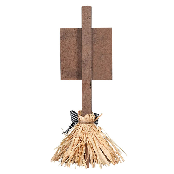 ’Witch Switch’ Straw Broom Sign by Transpac – Traditions